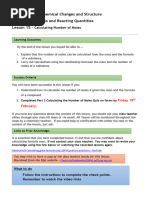 Moles, Mass, and Mr Calculations | PDF | Mole (Unit) | Metrology