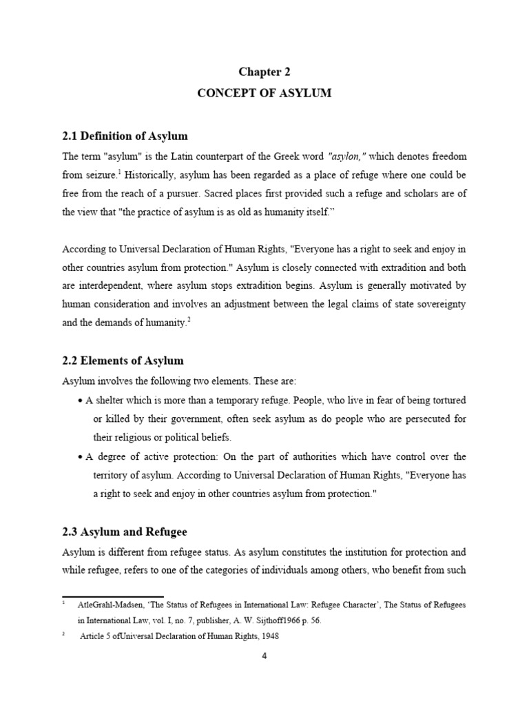 Understanding the Concept of Asylum | PDF | Right Of Asylum | Refugee