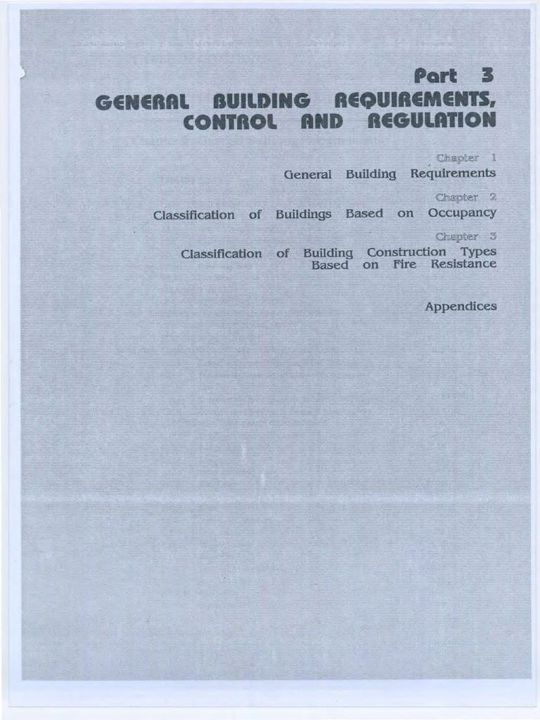 BNBC Part03 General Building Requirements | PDF