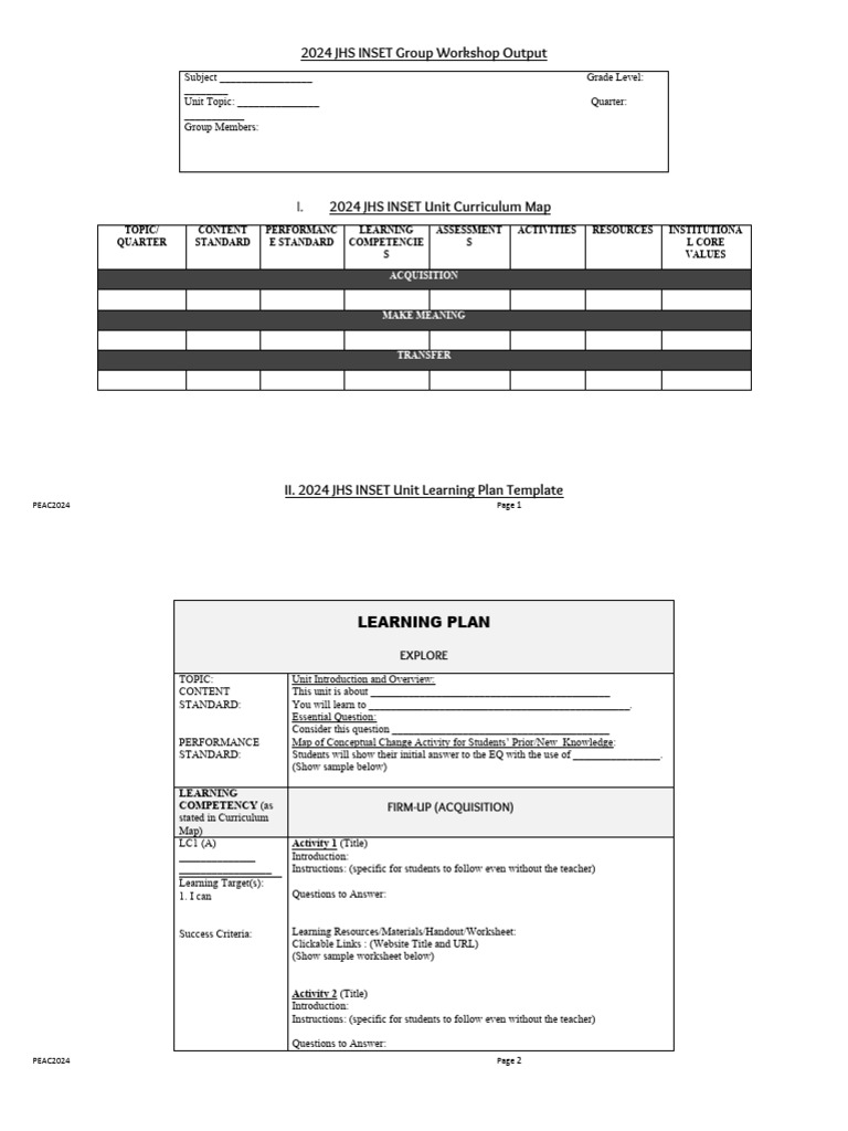S8.2 CMap Learning Plan Template | PDF | Creativity | Educational Technology