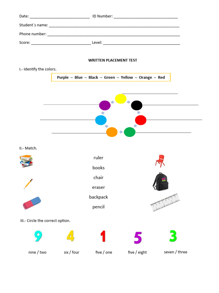 Backpack Test | PDF | Color