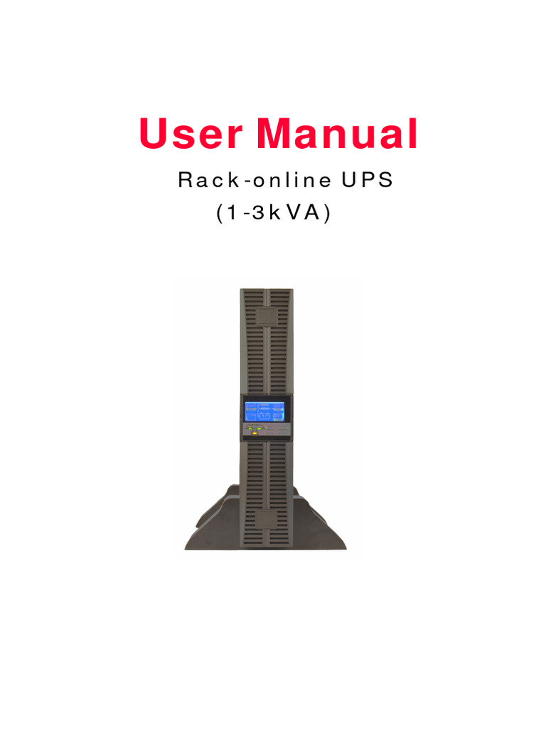 Rack Online UPS User Manual (1-3kVA) | PDF | Power Inverter ...
