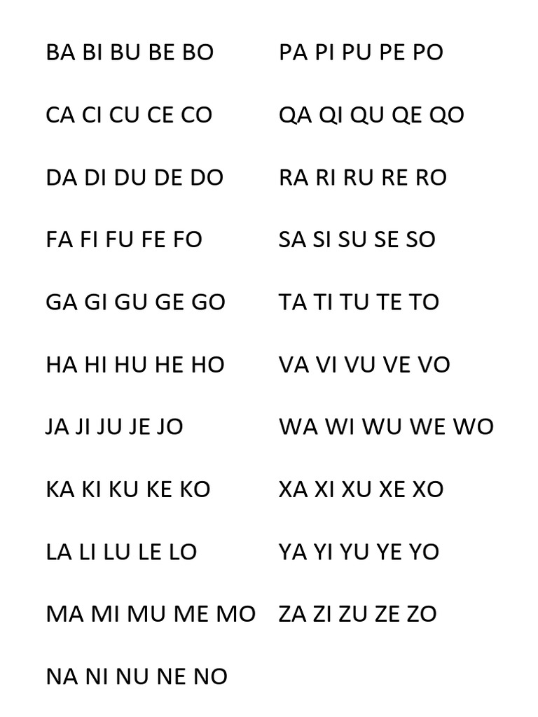 BA BI BU BE BO | PDF