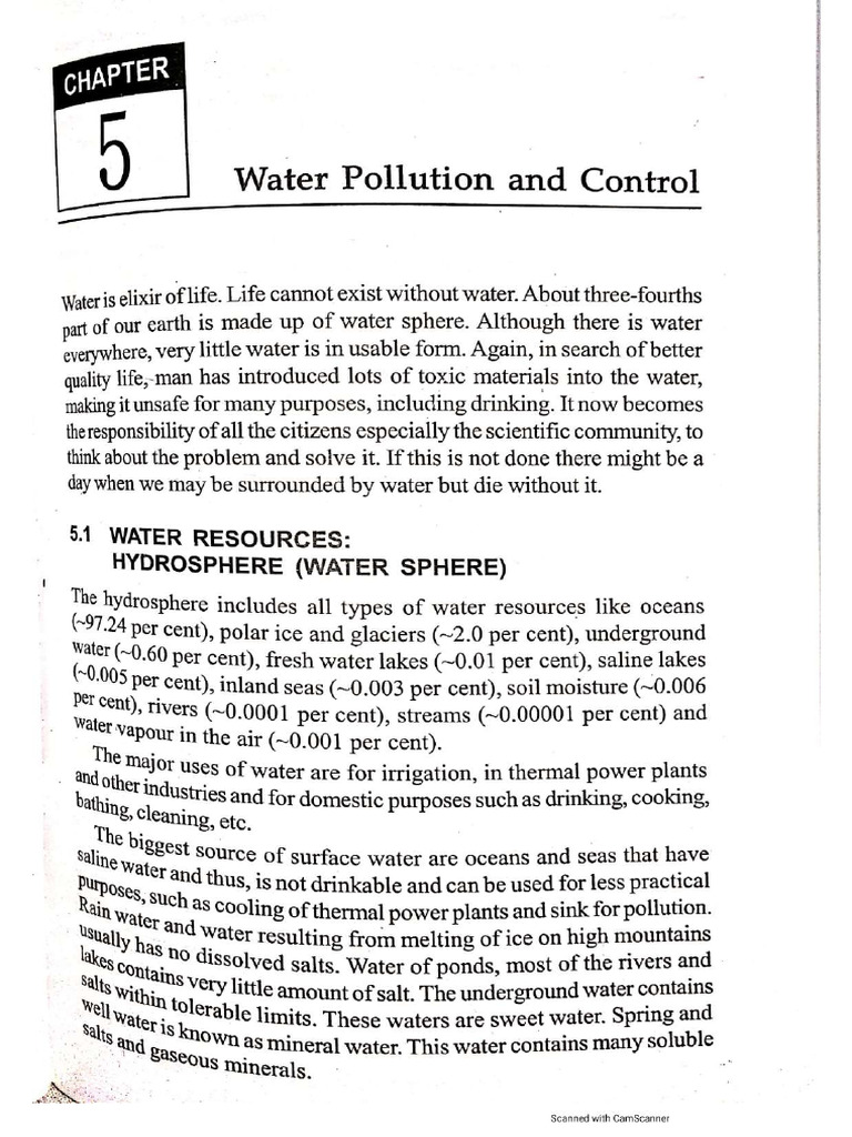 Water Pollution and Control | PDF