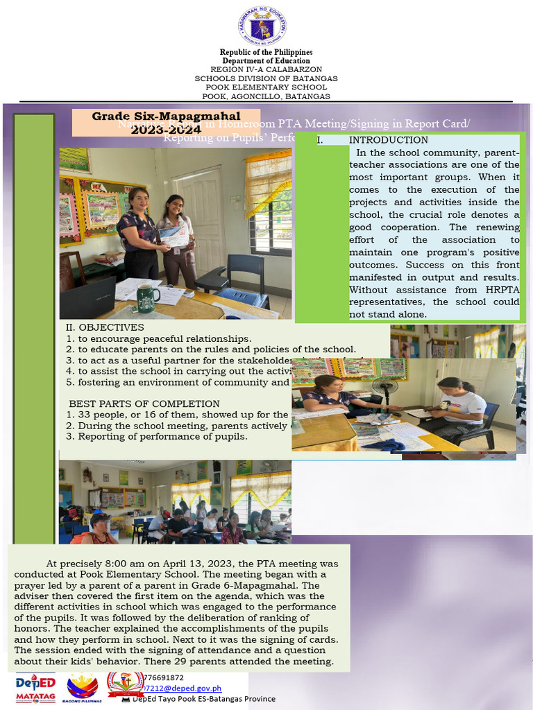 Narrative-Report-in-Homeroom-PTA-Meeting-2022 (3rd Quarter) | PDF ...