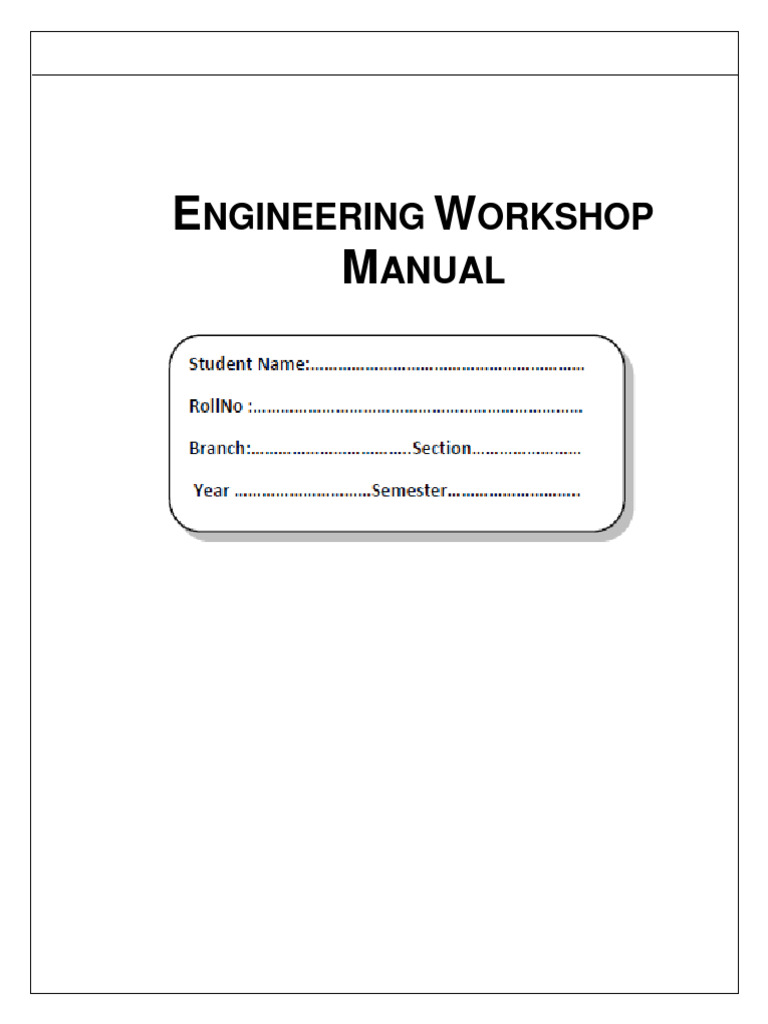 Ews Manual | PDF | Sheet Metal | Blade
