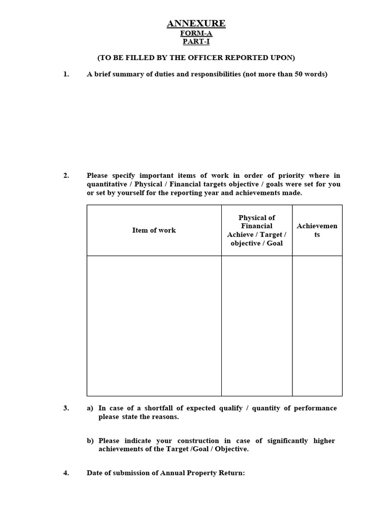 Annexure (Form-A) 26.05.2018 | PDF | Finance & Money Management