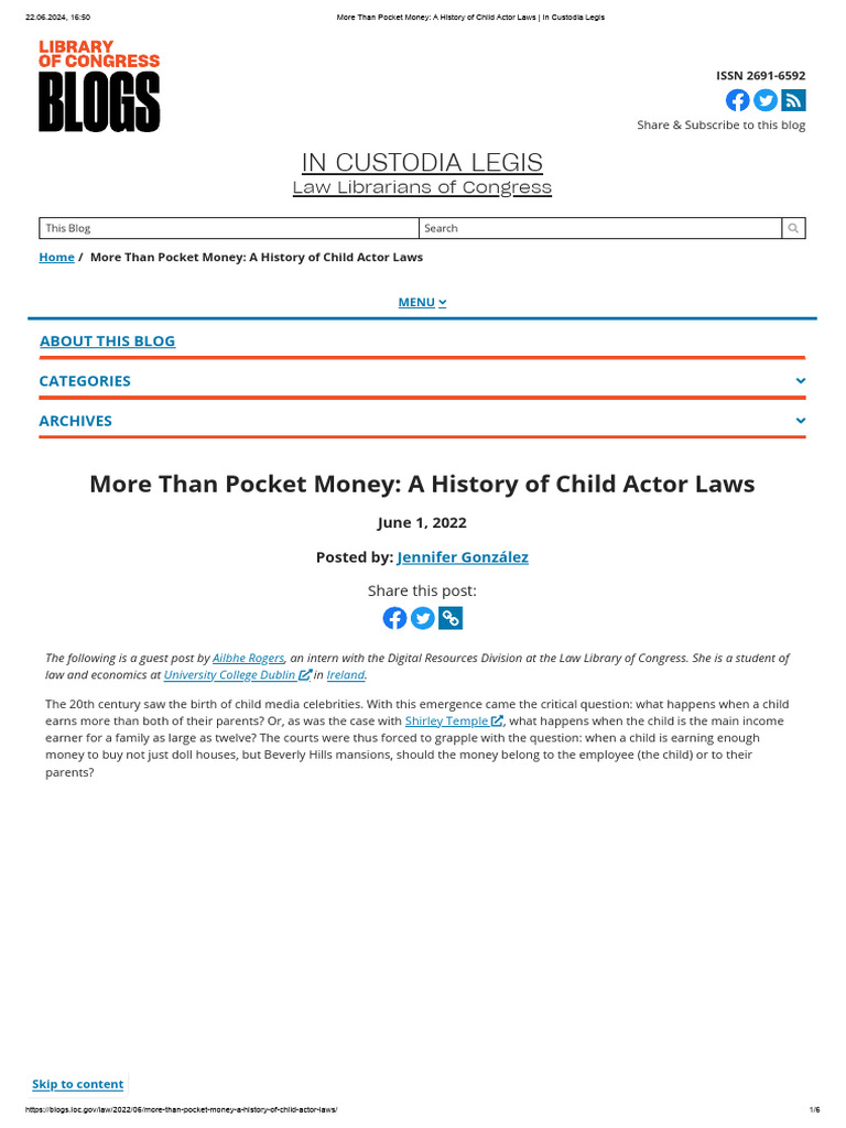 Child Actor Earnings and Legal Protections | PDF