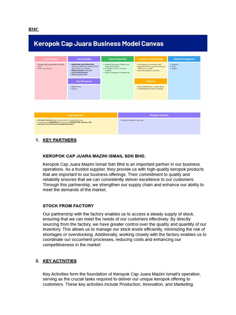 BMC and Swot | Download Free PDF | Marketing | Brand