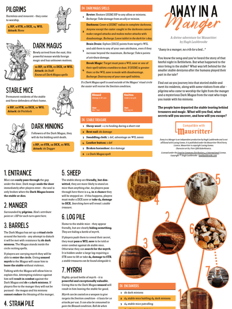 Away in A Manger - A4 Tri-Fold | PDF