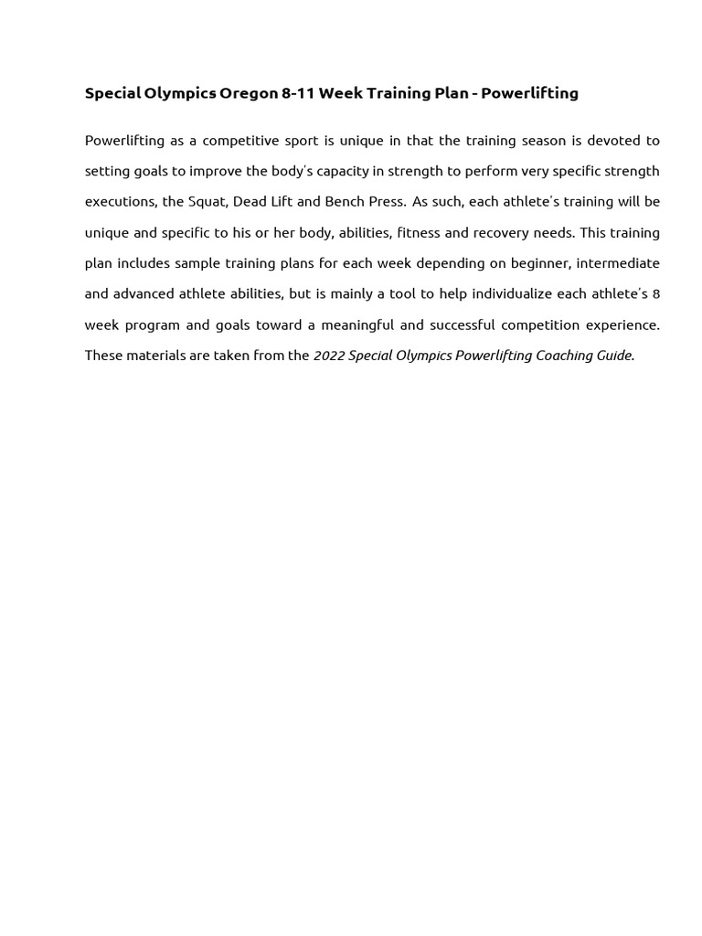 Powerlifting Training Plans | PDF | Strength Training | Muscle Hypertrophy