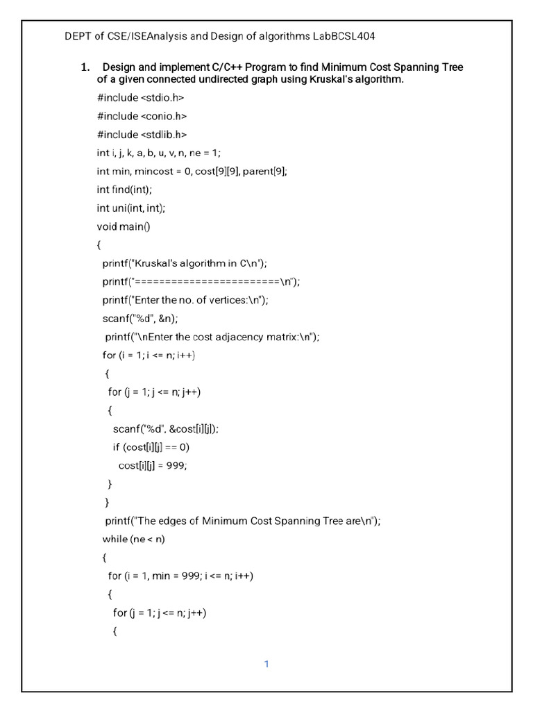 ADA Lab Manual | PDF