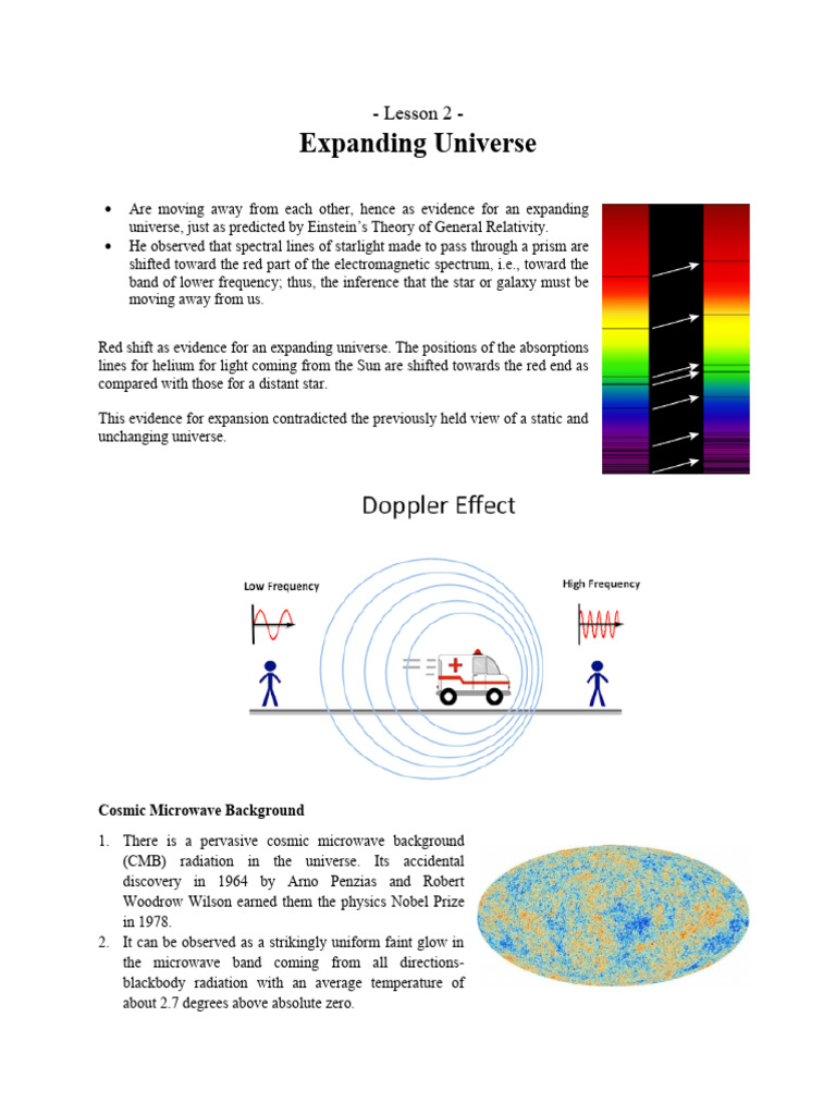Expanding Universe and CMB Evidence | PDF