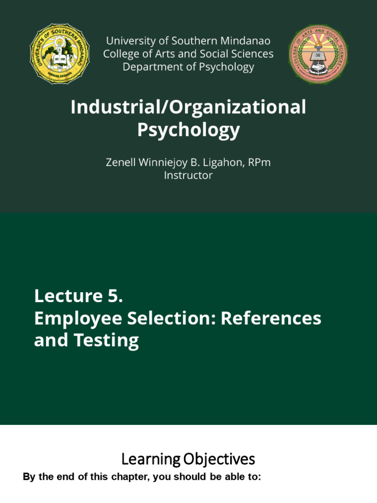 References and Testing | PDF | Industrial And Organizational Psychology ...