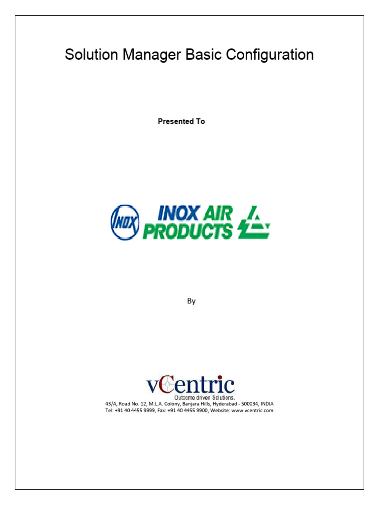 SOLMAN BASIC Configuration | PDF | Login | Computing