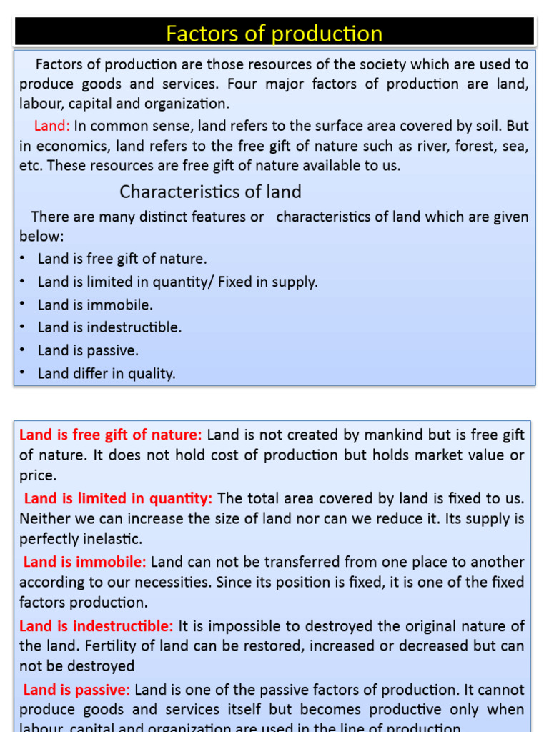 Factors Of Production Pdf Goods Labour Economics