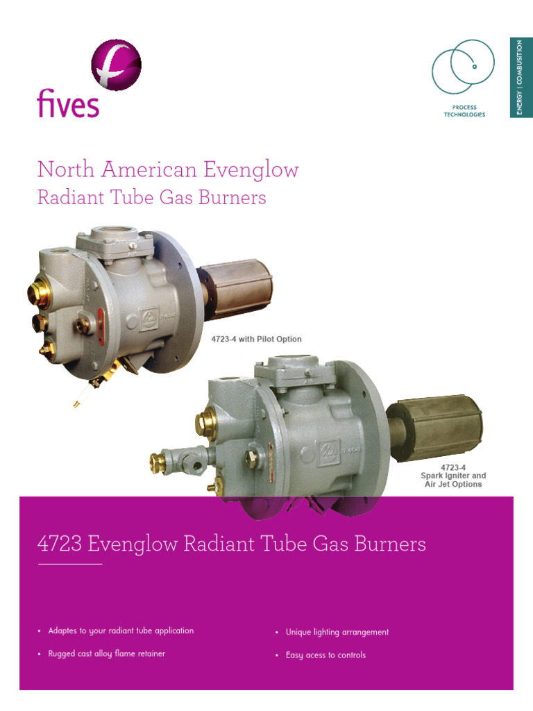4723 Evenglow Radiant Tube Burners | PDF | Combustion | Pipe (Fluid ...