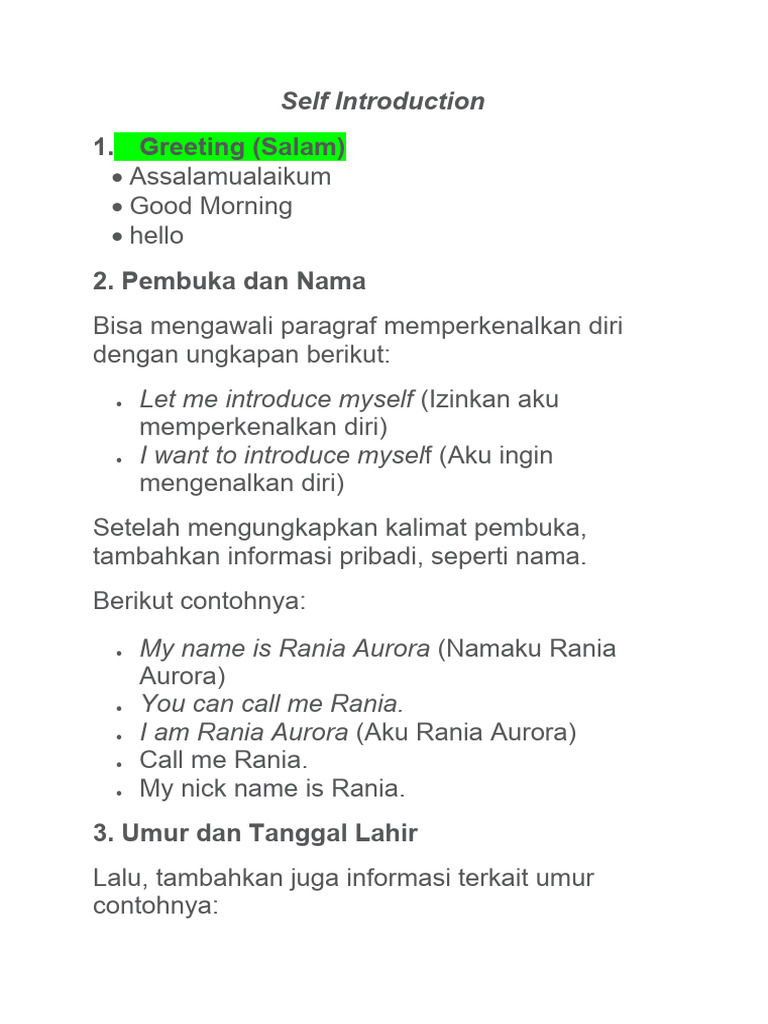 Self Introduction | PDF