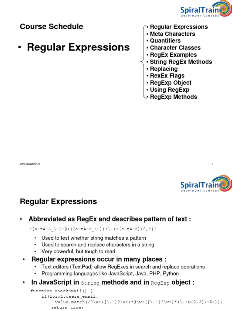 Regular Expressions | PDF | Regular Expression | Computer Programming