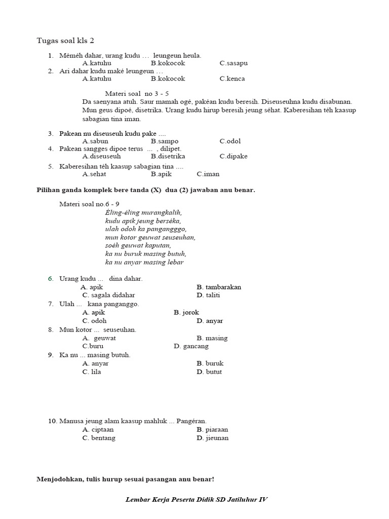 Tugas soal kl2 | PDF