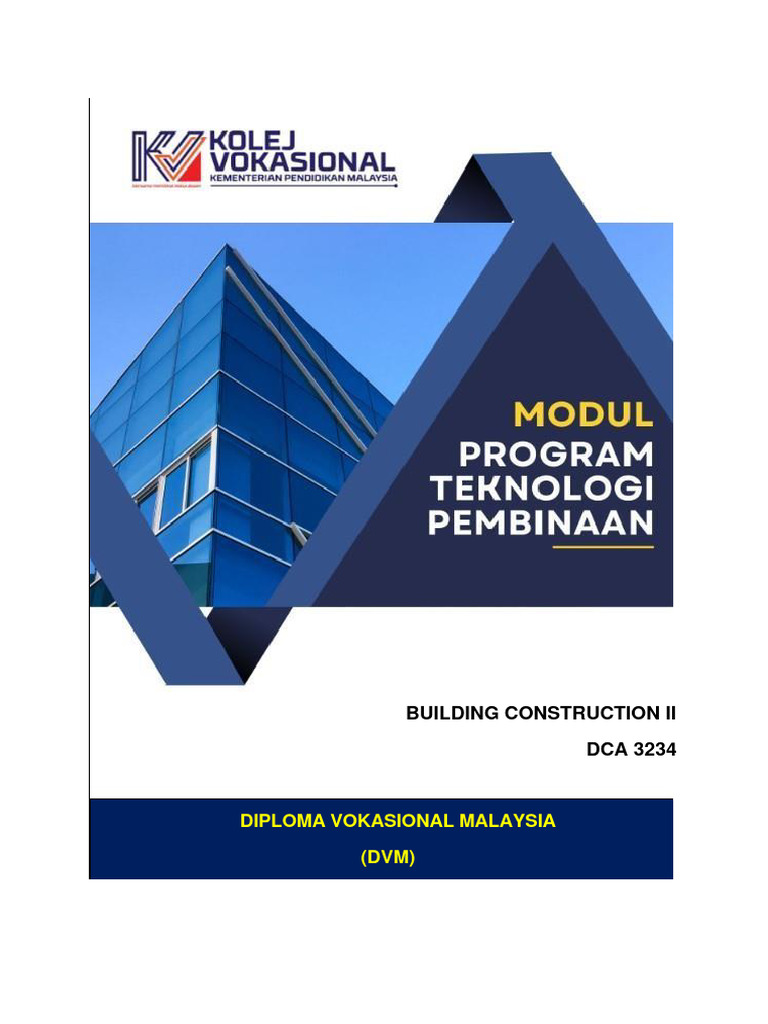 Modul Dca 3234 Building Construction II | PDF
