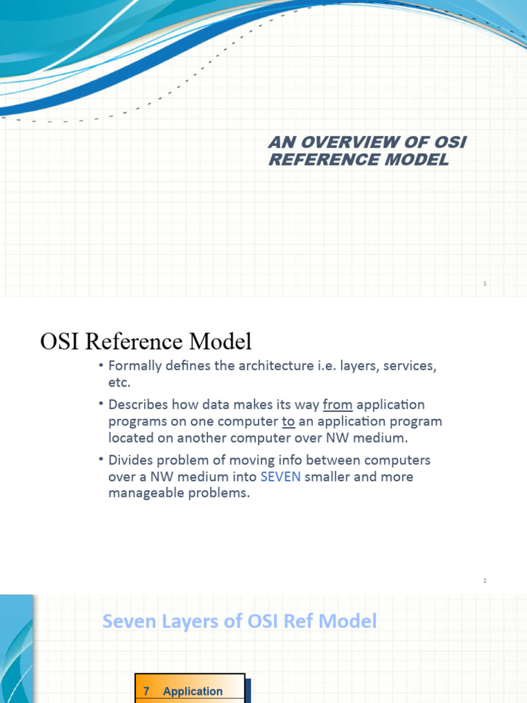 An Overview of Osi Reference Model | PDF | Osi Model | Computer Network