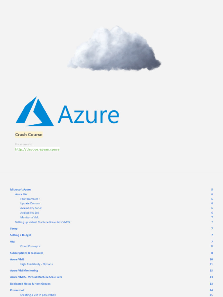 Azure - Crash - Course by Anuj | PDF | Microsoft Azure | Virtual Machine