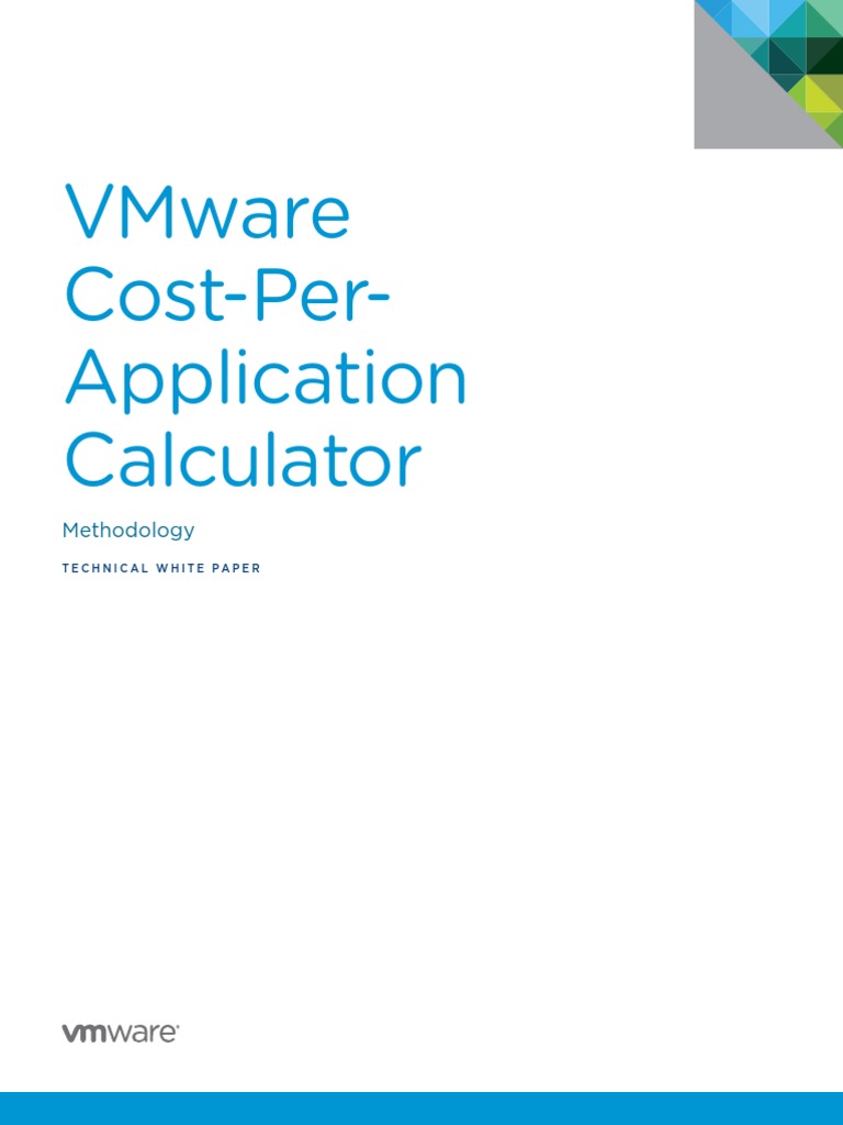 Vmware Cost Per Application Calculator Methodology | PDF | Data Center ...