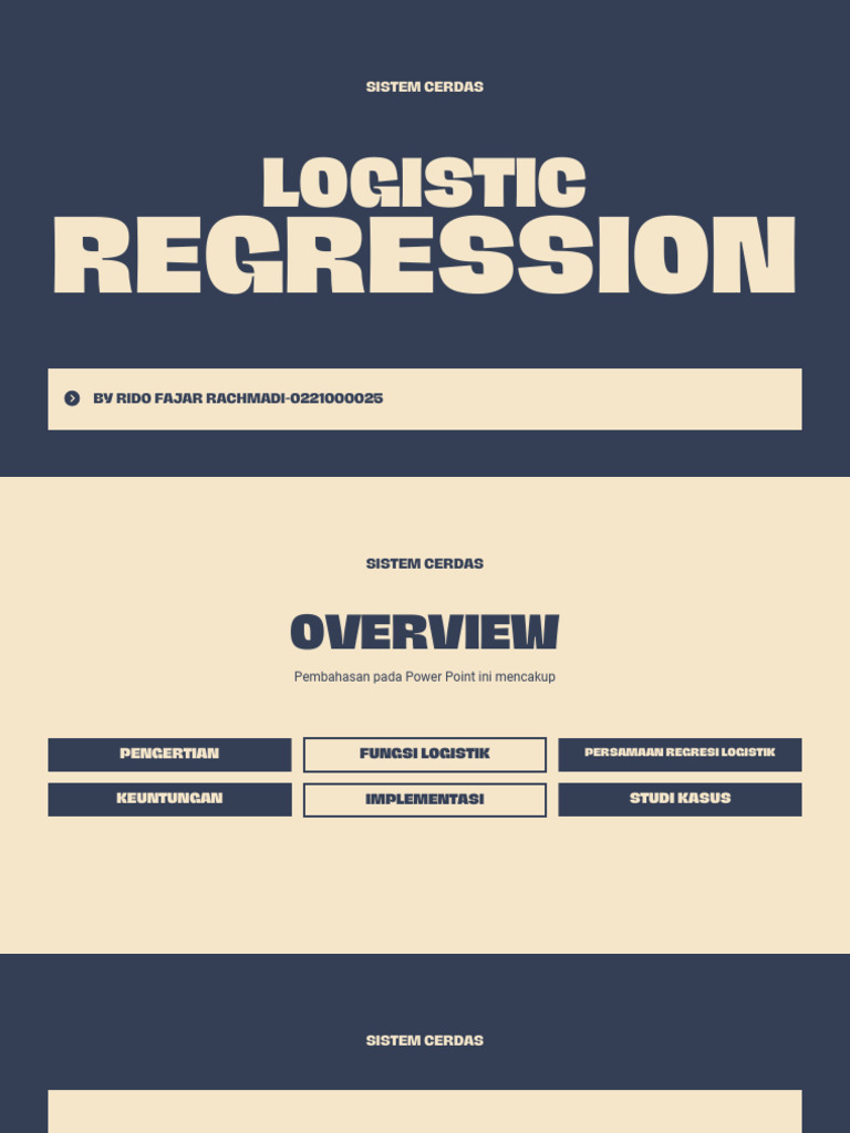Rido Fajar Rachmadi - Logistic Regression | PDF | Komputer