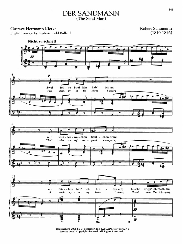 Der Sandmann (C Major) | PDF