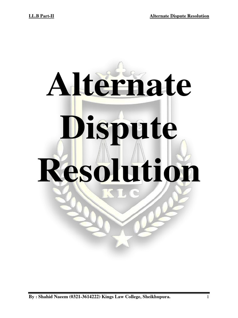 Alternative-Dispute Resolution | PDF | Alternative Dispute Resolution | Mediation