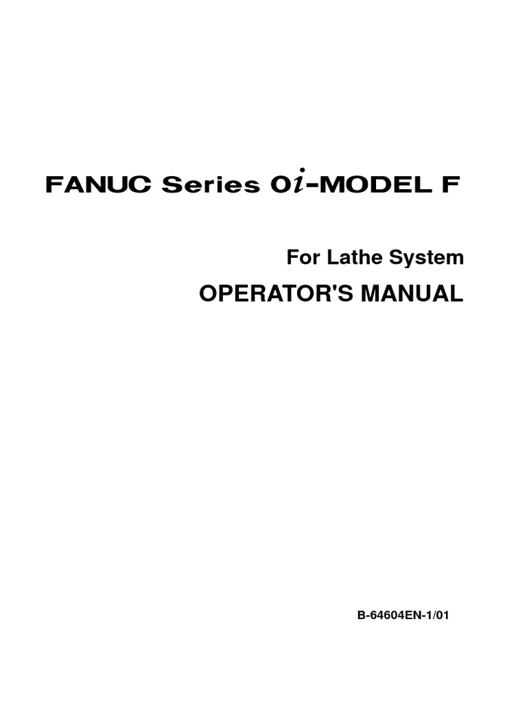 Fanuc 0i TF Operator Manual Trang 1 | Download Free PDF | Parameter (Computer Programming ...