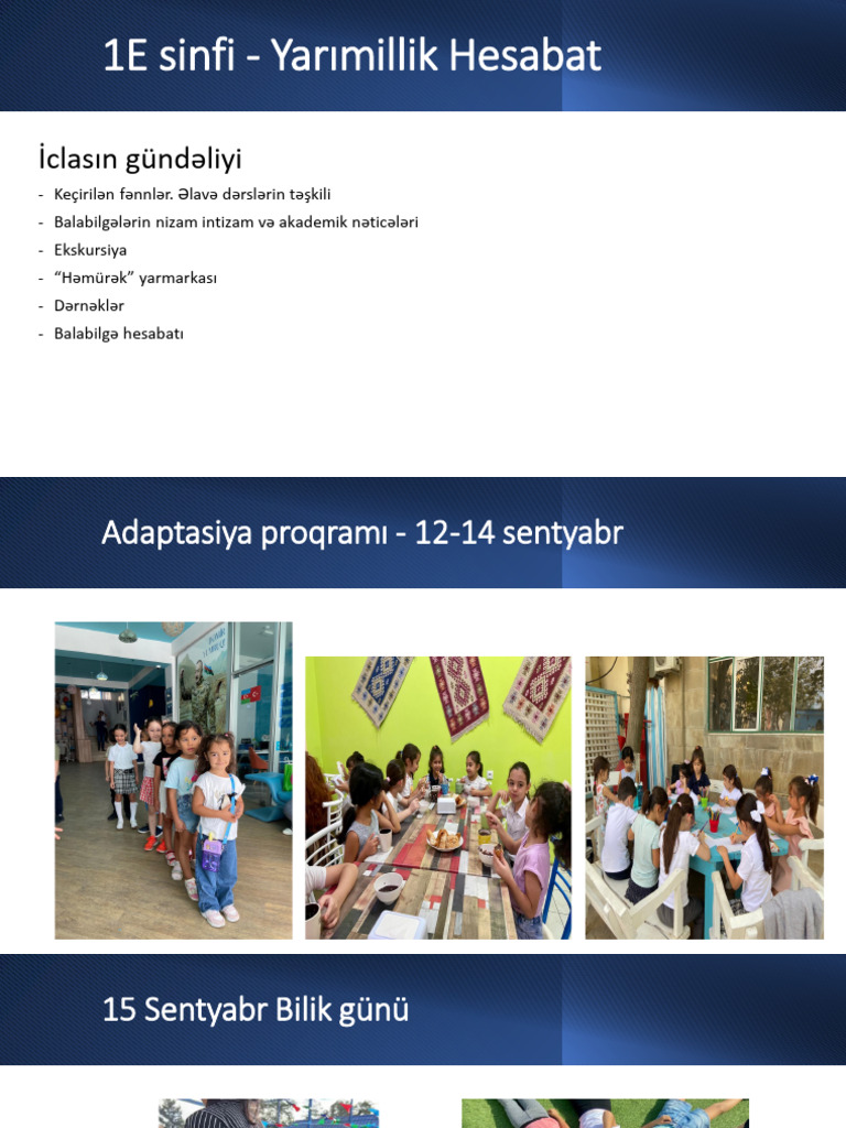 1E Sinfi Hesabat | PDF