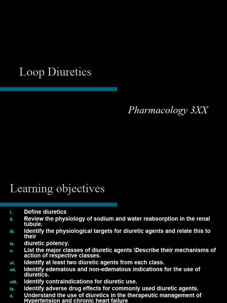 Loop Diuretics: Mechanisms and Uses | PDF | Clinical Medicine | Medical ...