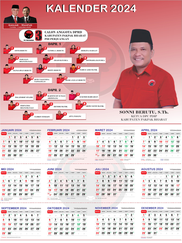 Kalender PDI 2024 - A2 | PDF