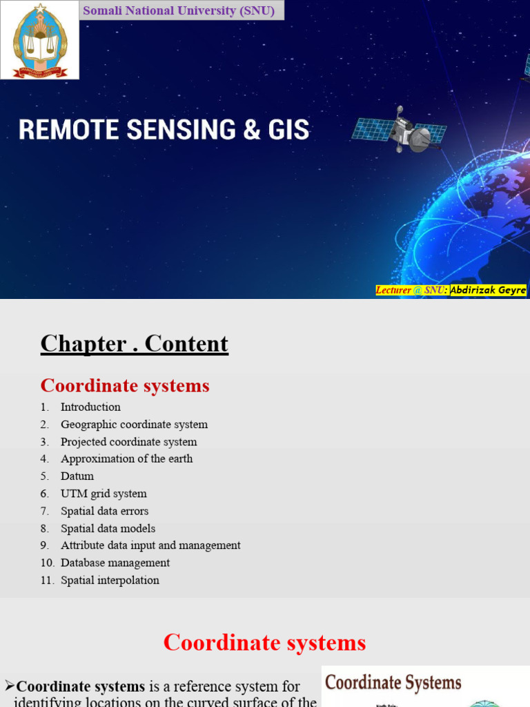 Understanding Coordinate Systems in GIS | PDF | Geographic Information ...