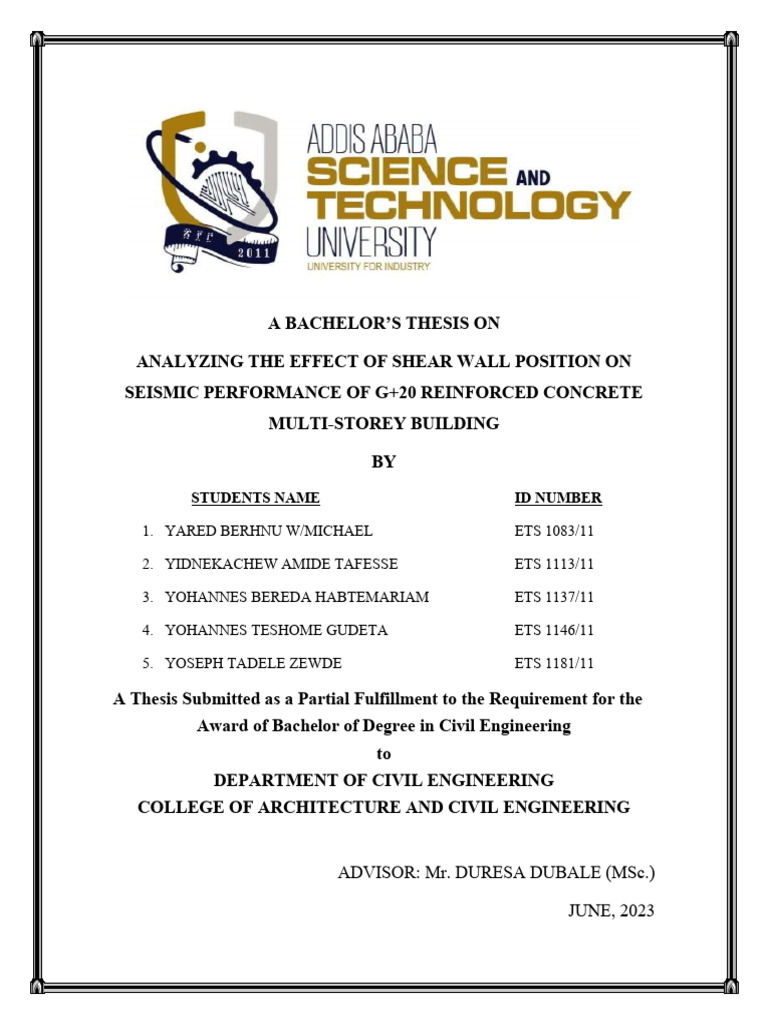 Thesis Final Draft | PDF | Earthquake Engineering | Finite Element Method