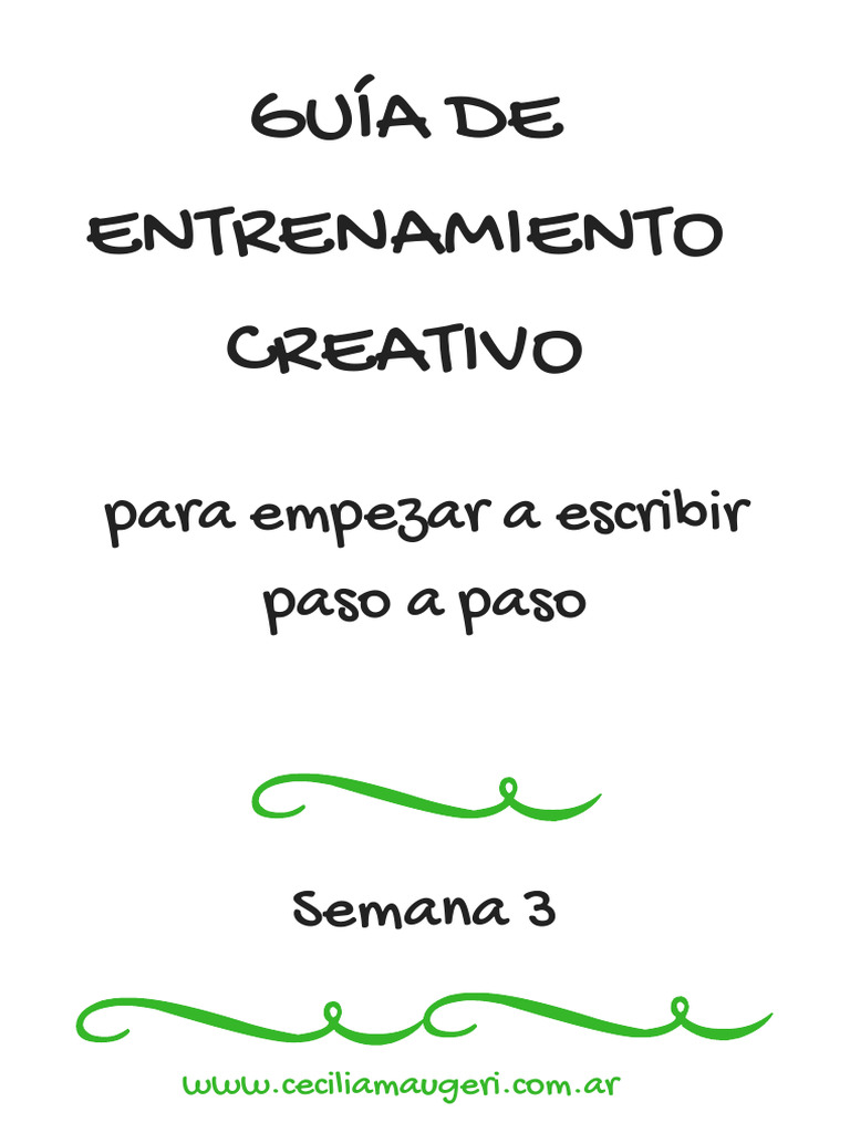 Entrenamiento Creativo Guía 3 - 3 | PDF | Artes del Lenguaje y Comunicación