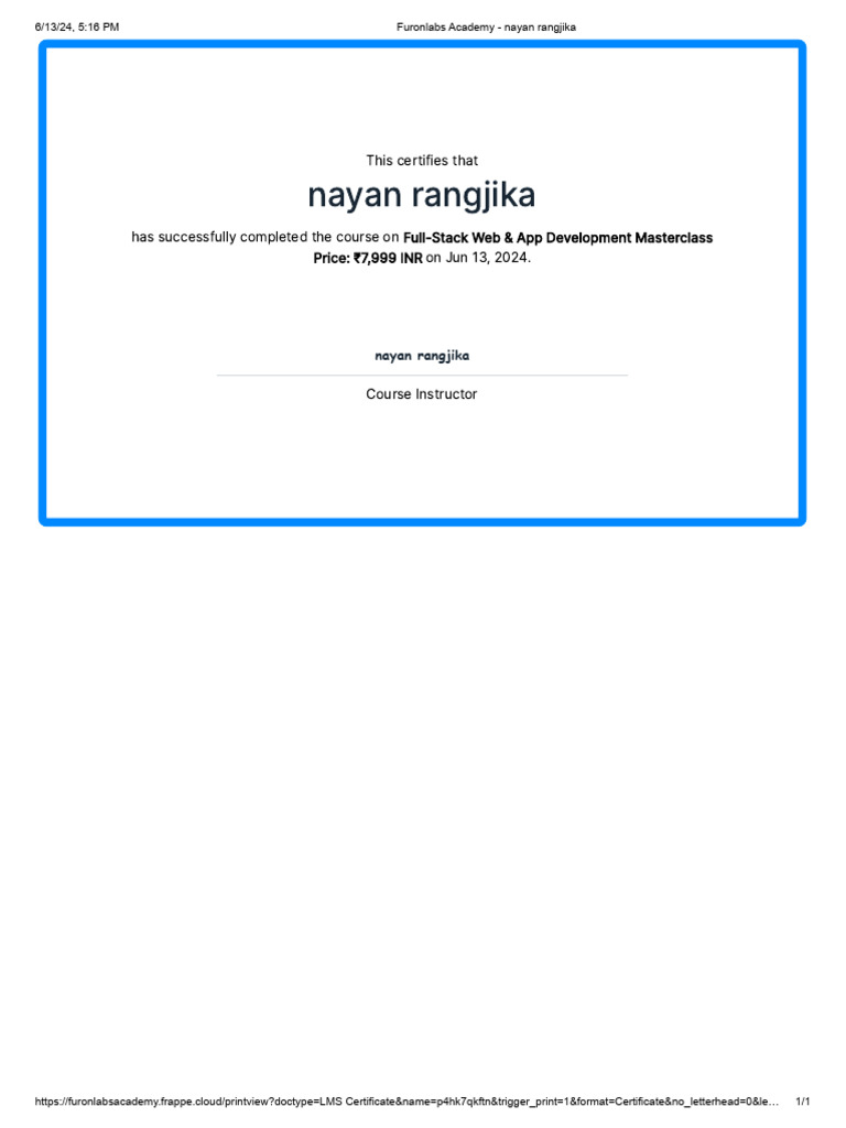 Furonlabs Academy - Nayan Rangjika | PDF