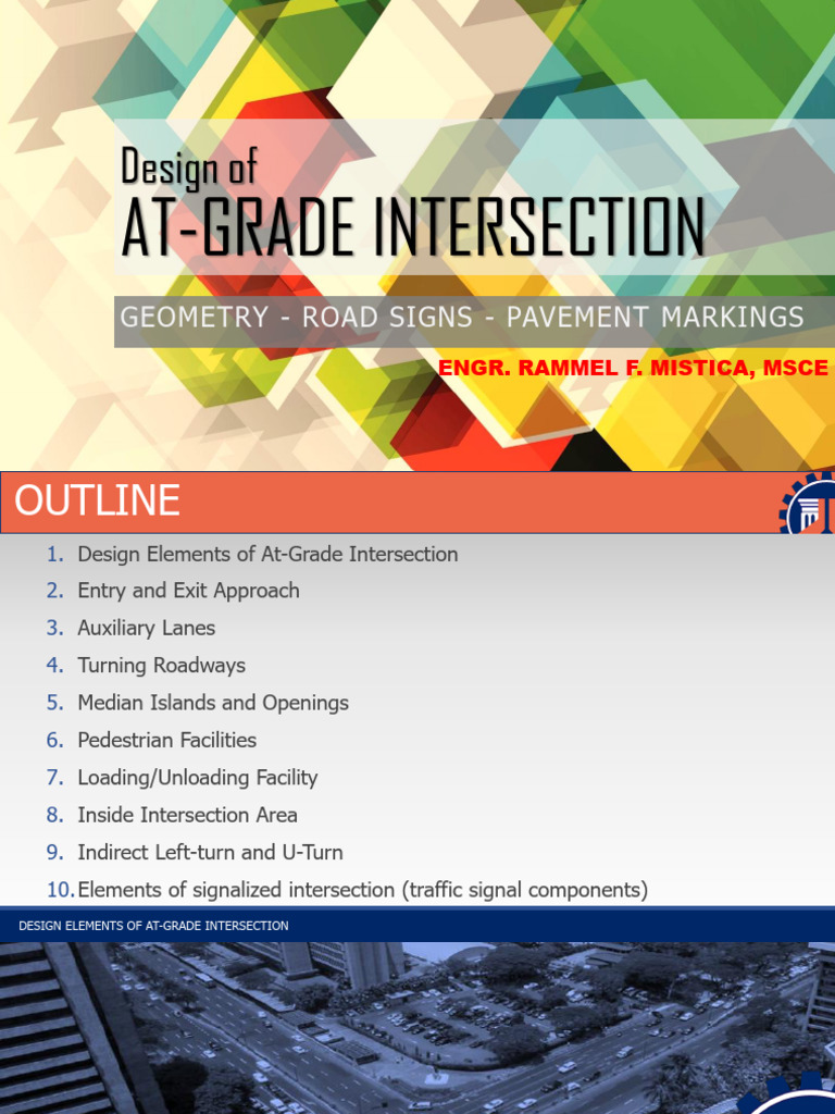 3.1 Design of At-Grade Intersection - DCC | PDF | Intersection (Road ...