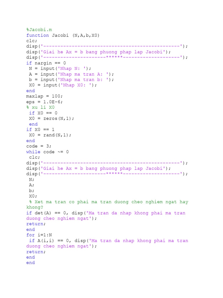 Jacobi and Gauss-Seidel Methods | PDF
