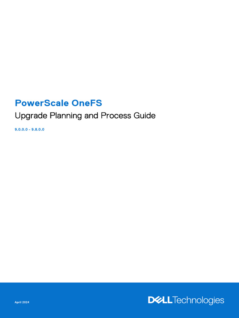 PowerScale - Upgrade Planning and Process Guide | PDF | Computer Cluster | Computer File