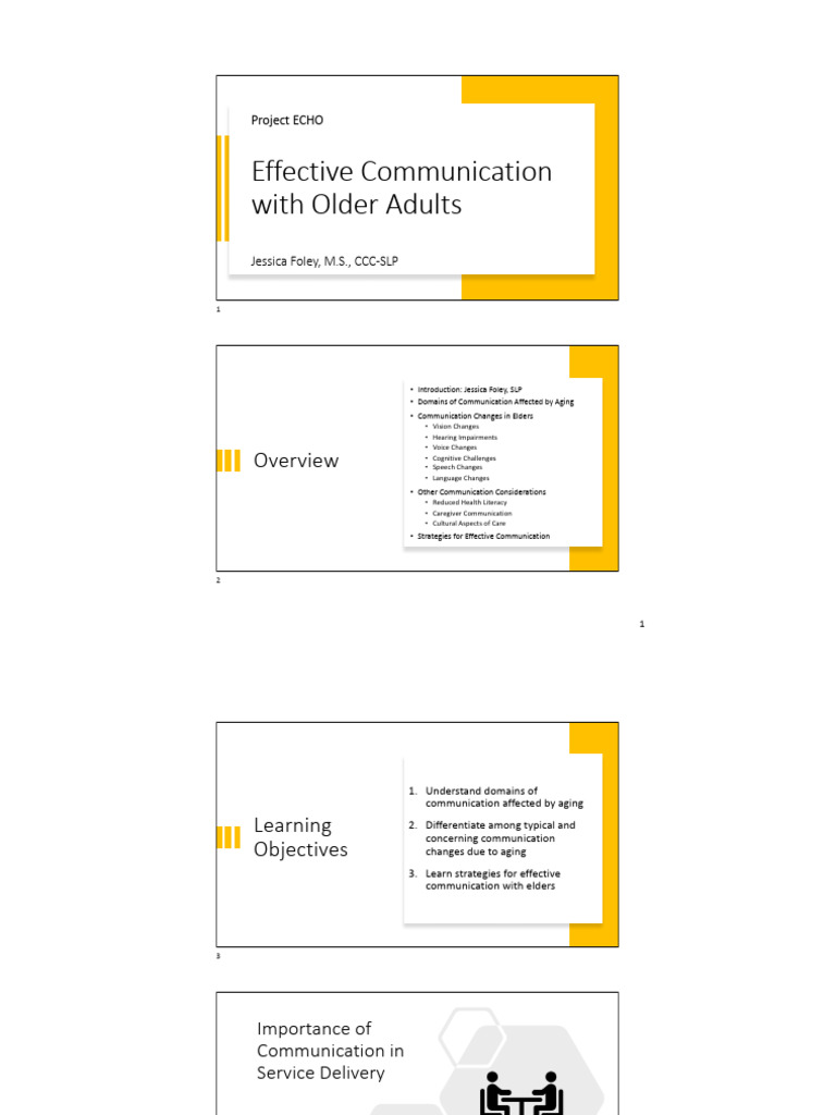 Communication in Older Adults | PDF | Communication | Caregiver