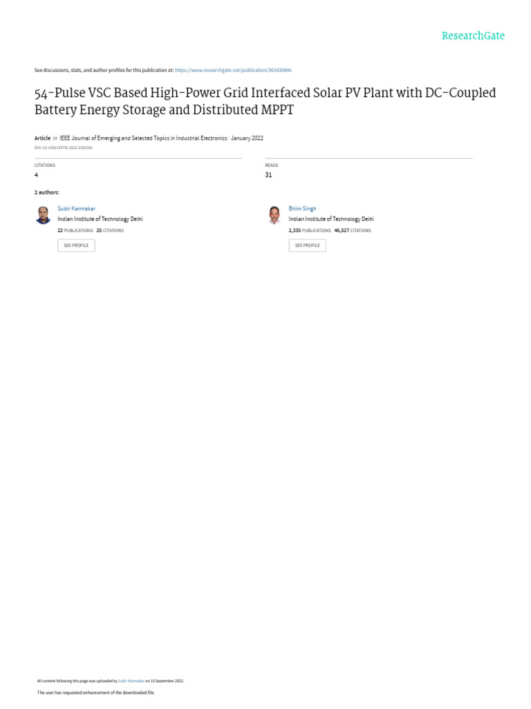 04 IEEE 54-Pulse VSC Based High-Power Grid Interfaced Solar PV Plant ...