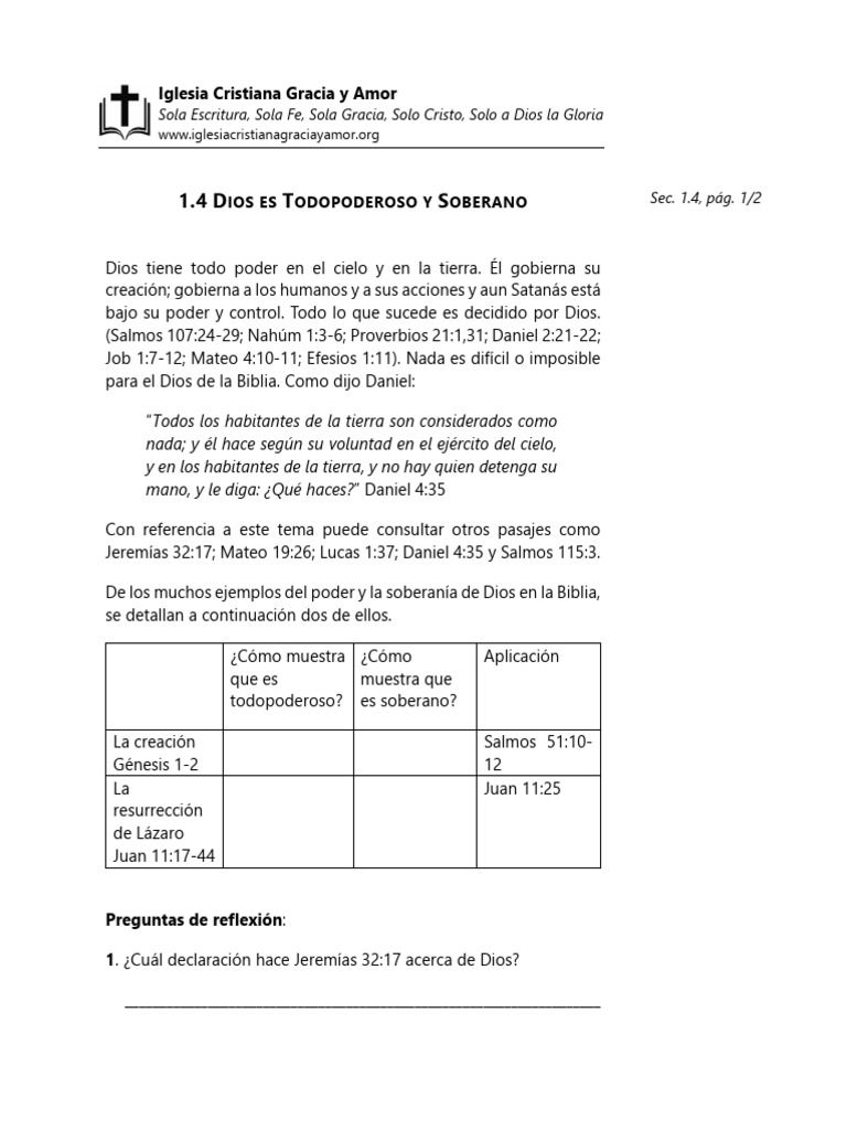 Estudio - Dios Es Todopoderoso y Soberano | PDF | Dios | Libro de daniel