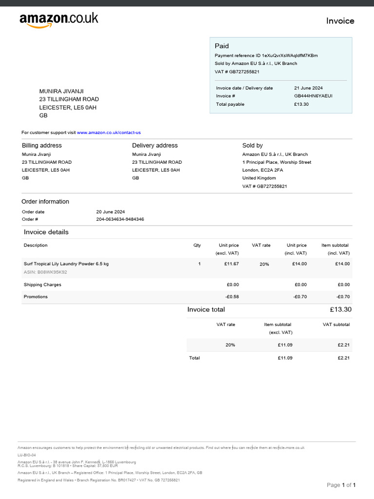 Invoice | PDF | Invoice | Value Added Tax
