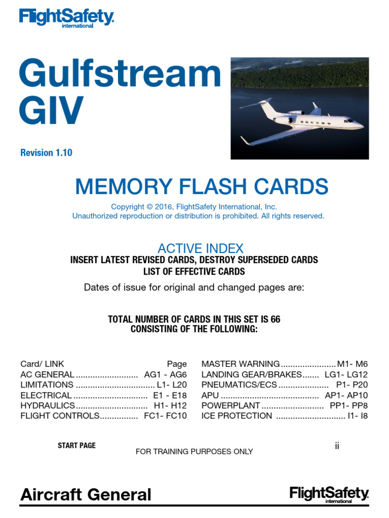GIV Memory Flash Cards | Download Free PDF | Flight Control Surfaces ...
