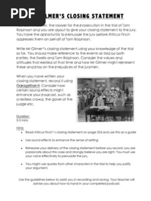 Closing Statement Jury