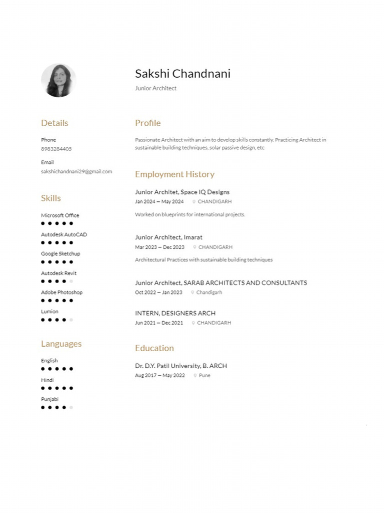Resume Sakshi Chand Nani | PDF