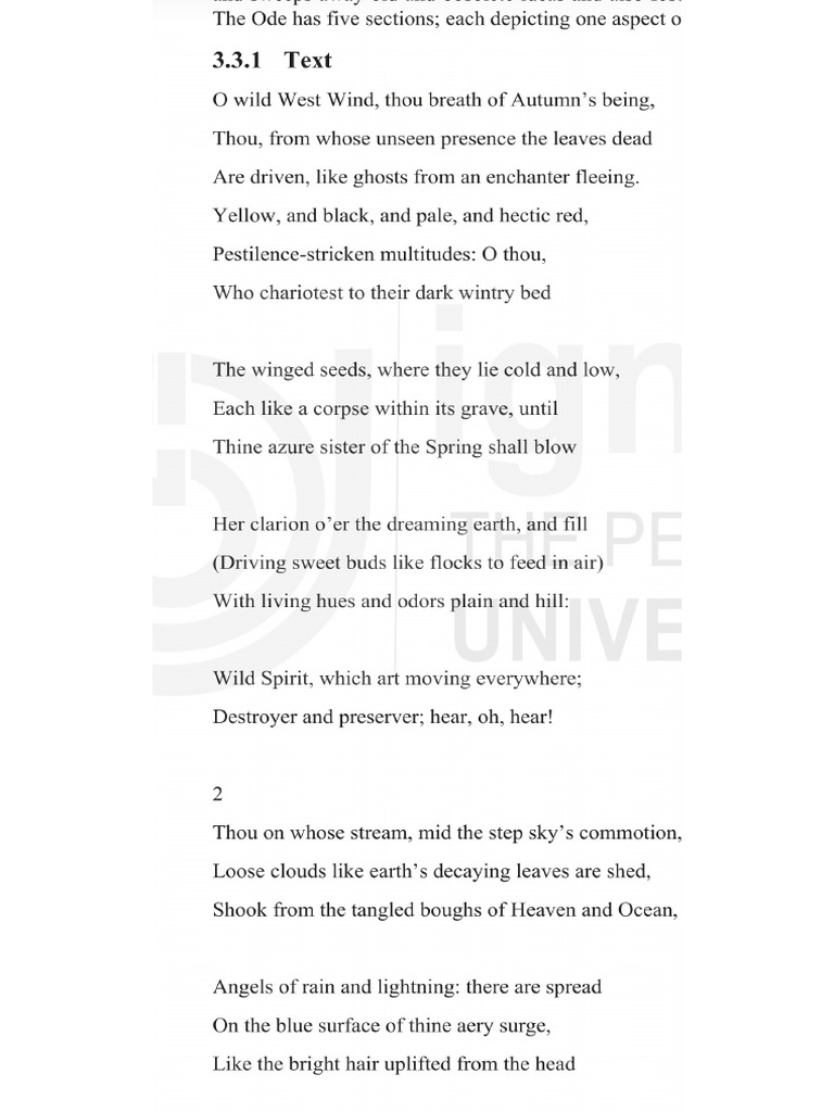 Ode To The West Wind | PDF
